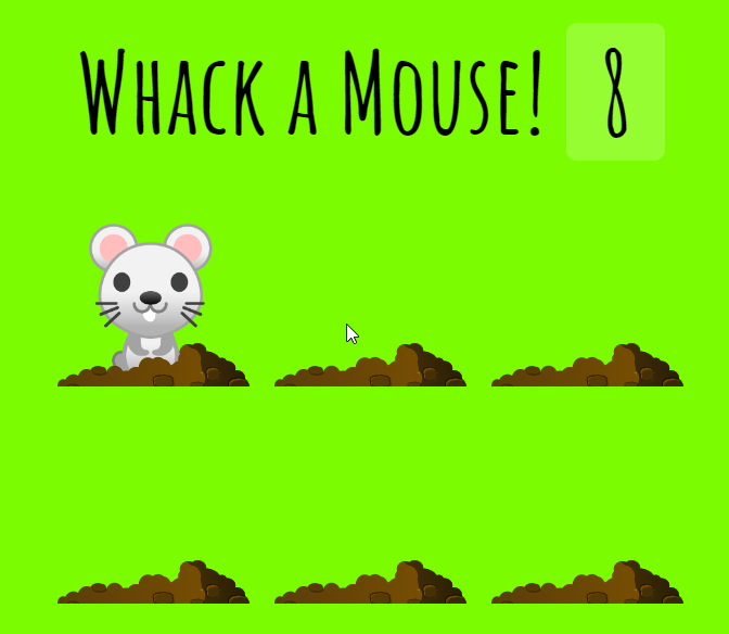 Whack a Mouse Game in JavaScript Free Source Code | SourceCodester